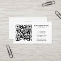 Barcode QR Code Your Logo Here Modern Profile Business Card | Zazzle