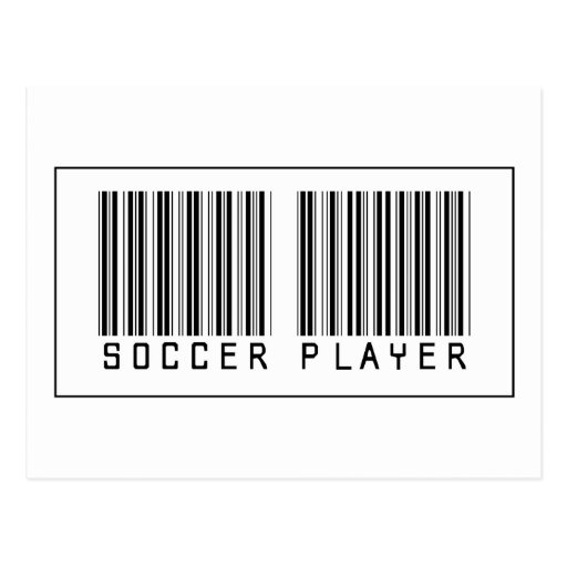 Barcode Soccer Player Postcard | Zazzle