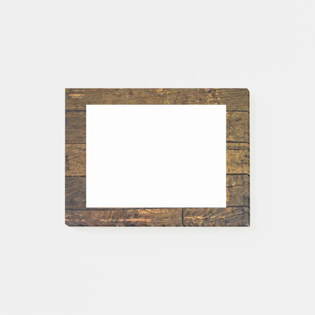 Bare Aged Wood Panel Border Post-it Notes | Zazzle