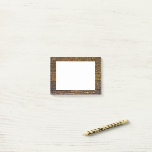 Bare Aged Wood Panel Border Post-it Notes | Zazzle