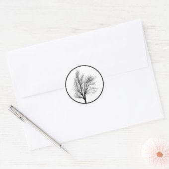 Bare Tree Silhouette Sticker | Zazzle