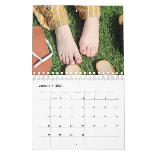 Barefoot at the Ballpark Two-Page Calendar | Zazzle