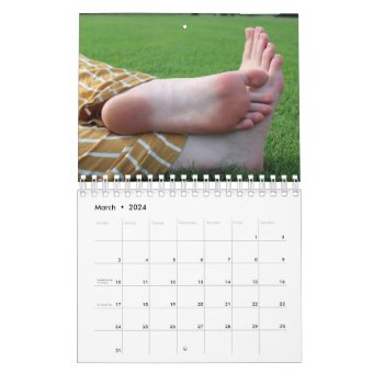 Barefoot at the Ballpark Two-Page Calendar | Zazzle