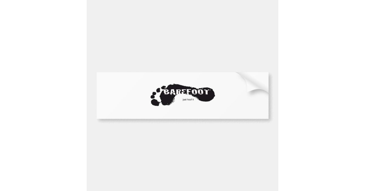 BareFoot Logo Bumper Sticker | Zazzle