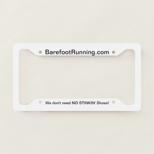 Barefoot Running License Plate License Plate Frame | Zazzle.com