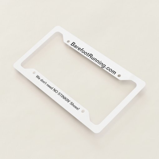 Barefoot Running License Plate License Plate Frame | Zazzle