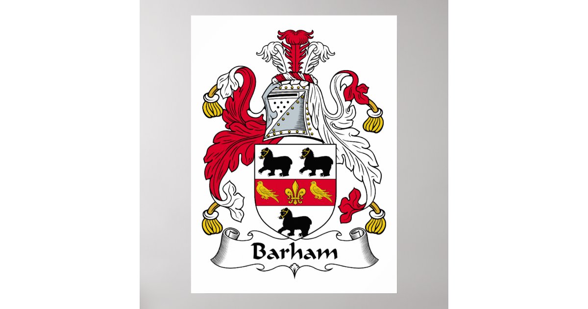 Barham Family Crest Poster | Zazzle
