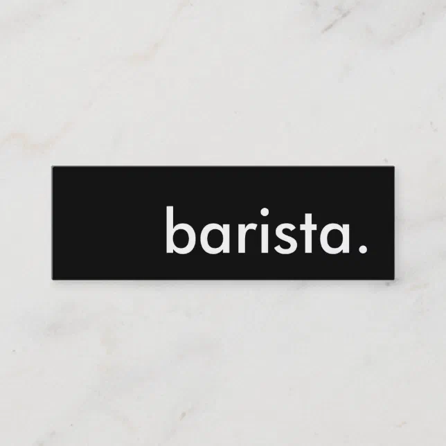 barista. mini business card | Zazzle