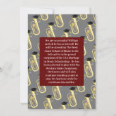 Baritone Musician Graduation Party Music Invitation | Zazzle