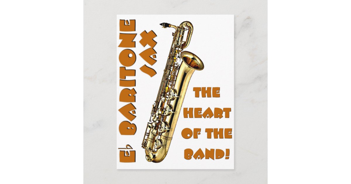 Baritone Sax Postcard | Zazzle