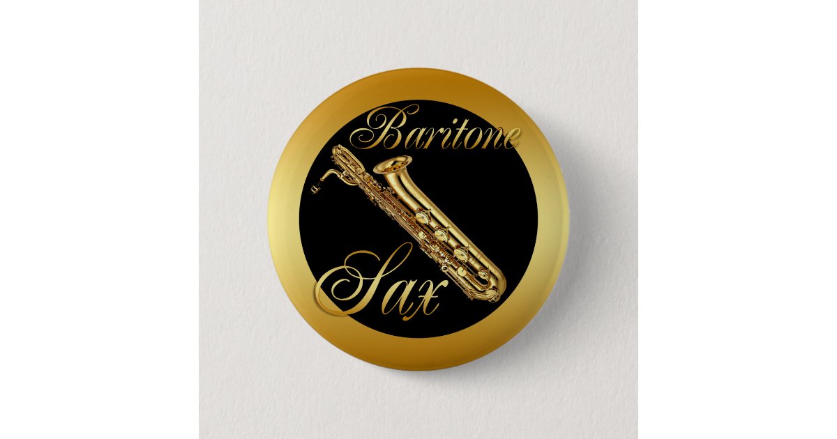 BARITONE SAXOPHONE BUTTON | Zazzle