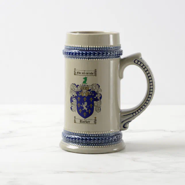 Barker Coat of Arms Stein / Barker Family Crest | Zazzle