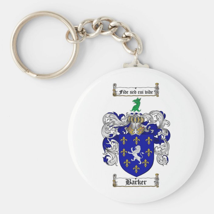 BARKER FAMILY CREST - BARKER COAT OF ARMS KEYCHAIN | Zazzle.com