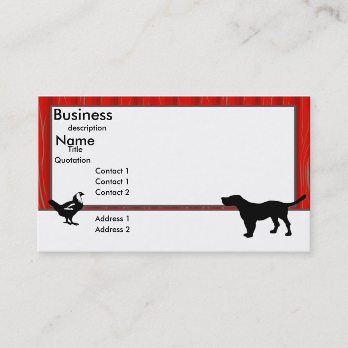 Barn Animals Business Card | Zazzle.com