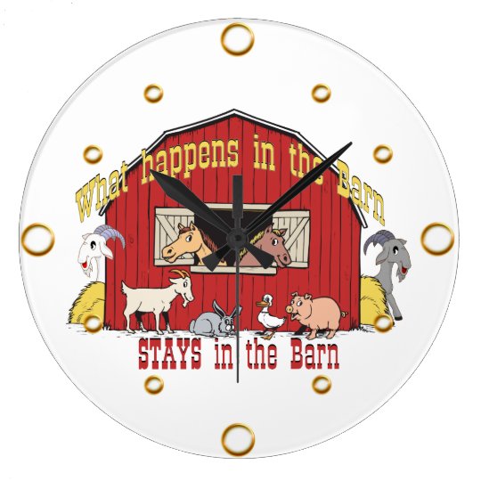 Barn Animals Wall Clock | Zazzle.com