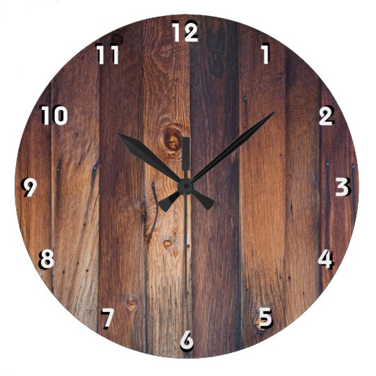 BARN BOARD LARGE CLOCK | Zazzle.com