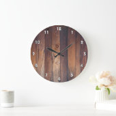 BARN BOARD LARGE CLOCK | Zazzle