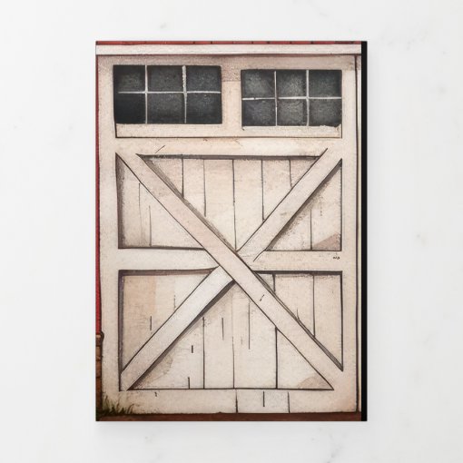 Barn Door Farm Party Tri-Fold Invitation | Zazzle