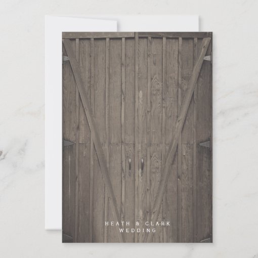 Barn Doors Wedding Invitation | Zazzle