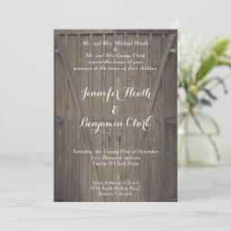 Barn Doors Wedding Invitation | Zazzle