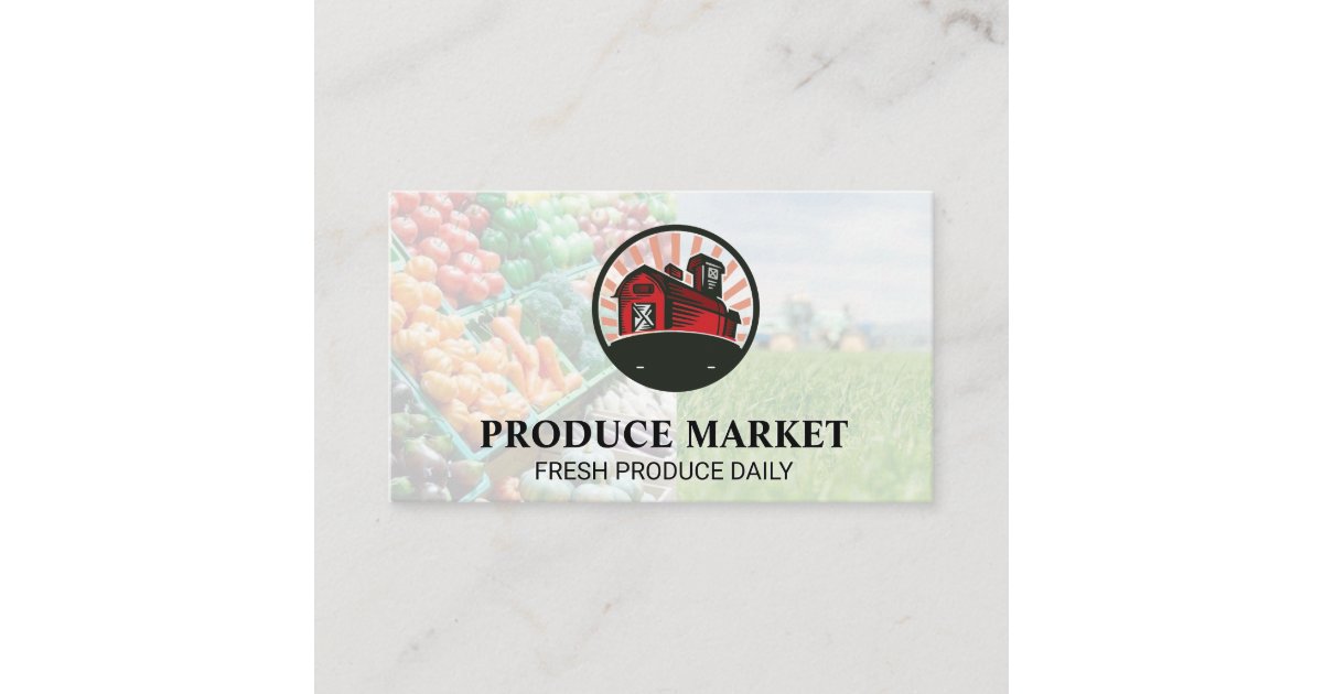 Barn | Fresh Produce Business Card | Zazzle