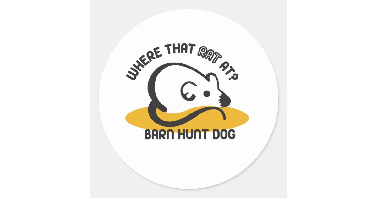 Barn Hunt Mouse Classic Round Sticker | Zazzle