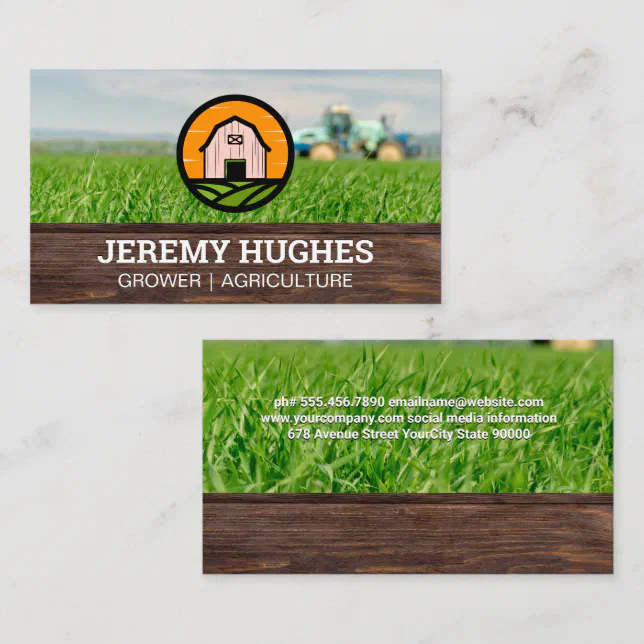 Barn Logo | Farmland Tractor Business Card | Zazzle