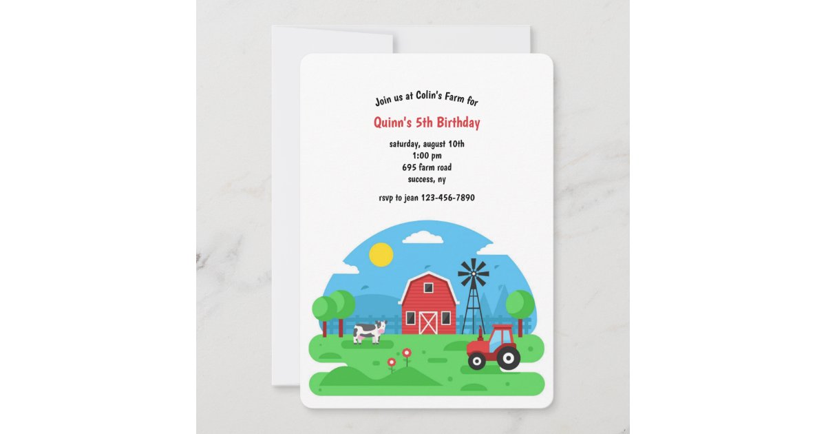 Barn Party Birthday Invitation | Zazzle