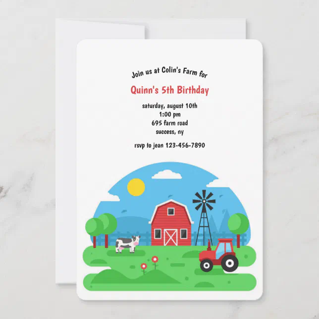 Barn Party Birthday Invitation | Zazzle