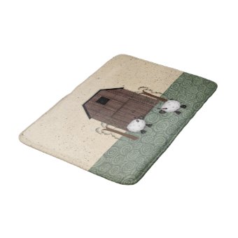 Barn Sheep Bath Mat | Zazzle