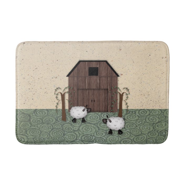 Barn Sheep Bath Mat | Zazzle.com