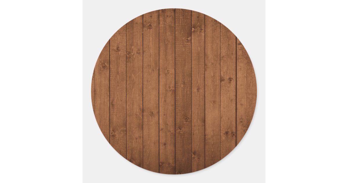 Barn Wall, Wood, Wooden Boards, Planks, Rustic Classic Round Sticker ...