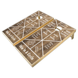 Barn Wood Hilarious Fun Cornhole Set | Zazzle