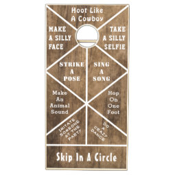 Barn Wood Hilarious Fun Cornhole Set | Zazzle