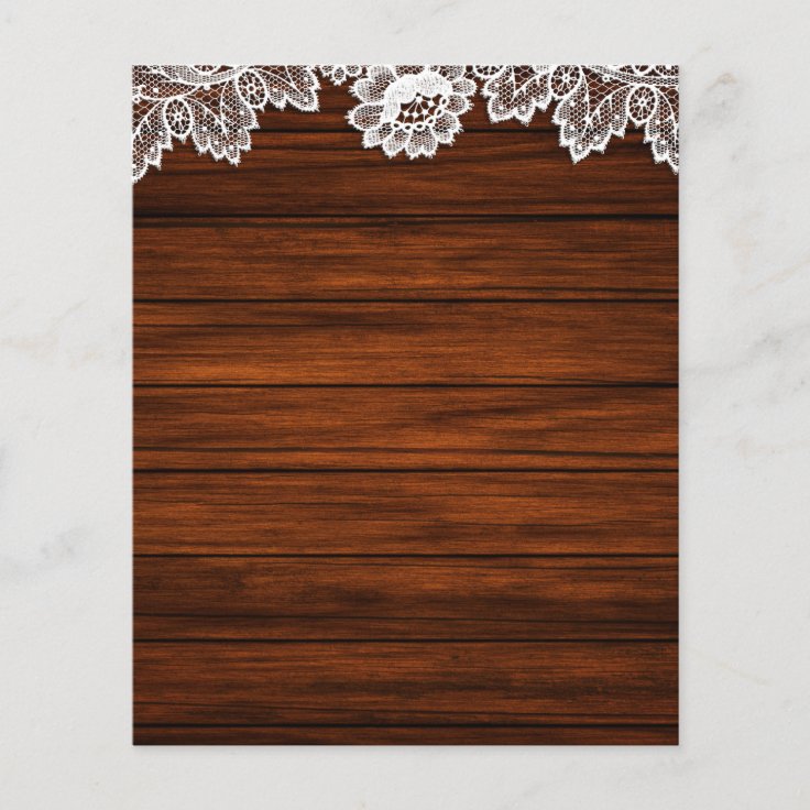 Barn Wood & Lace Rustic Scrapbook Paper | Zazzle