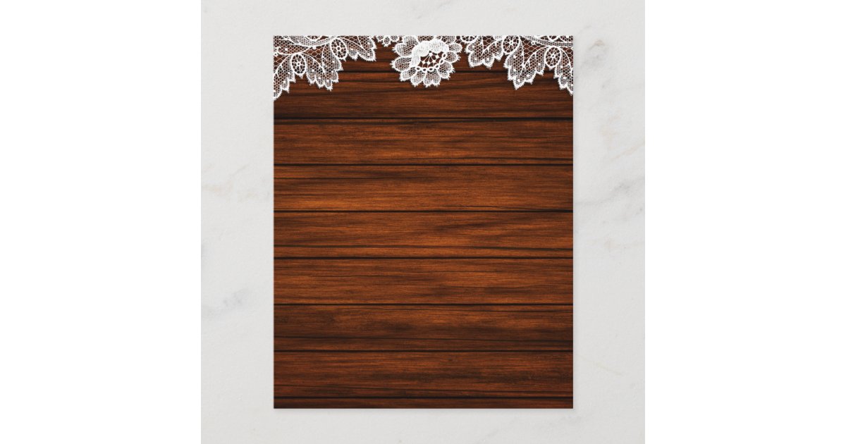 Barn Wood & Lace Rustic Scrapbook Paper | Zazzle