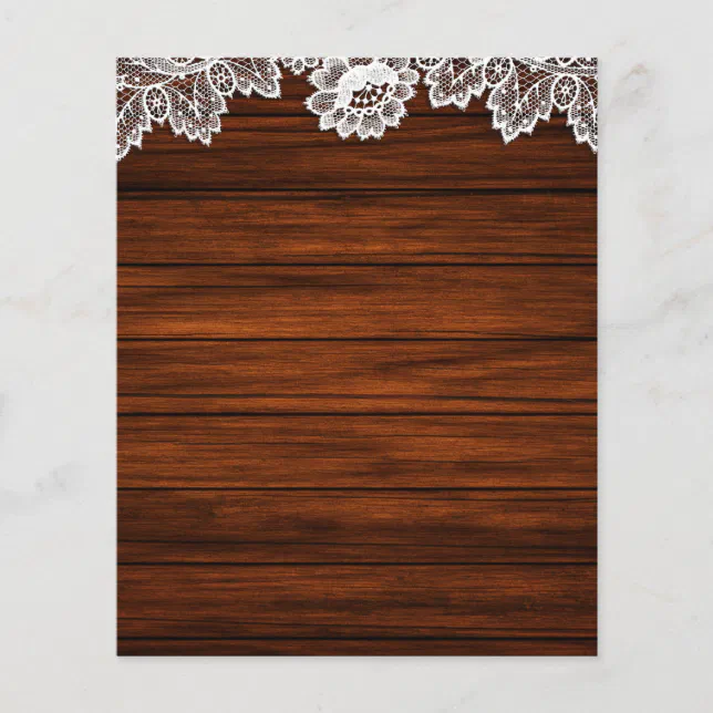Barn Wood & Lace Rustic Scrapbook Paper | Zazzle