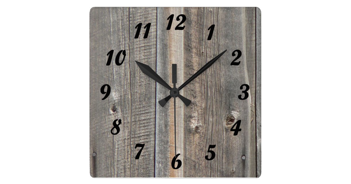 Barn Wood Look Clock | Zazzle.com
