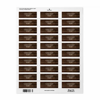 Barn Wood Rustic Wedding Label | Zazzle