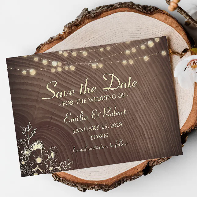 Barn Wood Rustic Wedding Save The Date | Zazzle