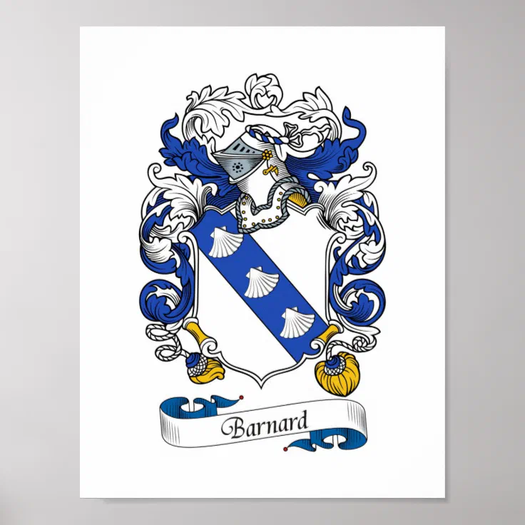 Barnard Coat of Arms/Family Crest Poster | Zazzle