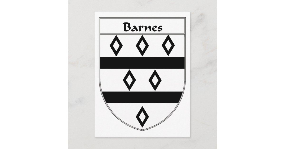 Barnes Coat of Arms/Family Crest Postcard | Zazzle