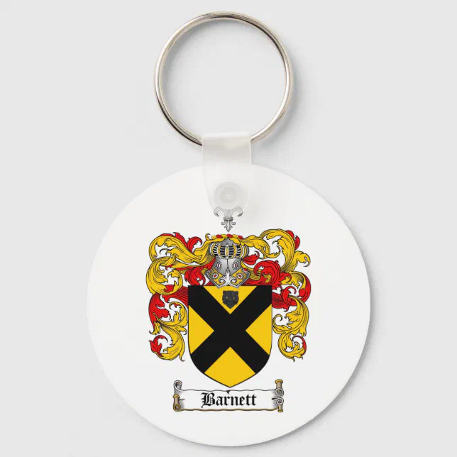 BARNETT FAMILY CREST - BARNETT COAT OF ARMS KEYCHAIN | Zazzle