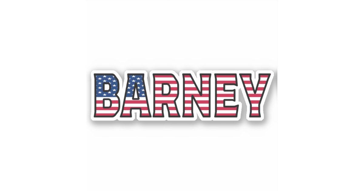 Barney Name First Name USA Sticker Stickerset | Zazzle