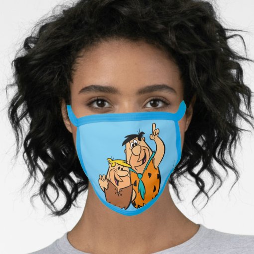 Barney Rubble and Fred Flintstone Face Mask | Zazzle