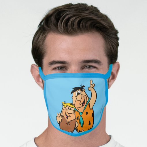 Barney Rubble and Fred Flintstone Face Mask | Zazzle