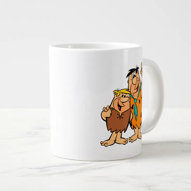 Barney Rubble and Fred Flintstone Giant Coffee Mug | Zazzle