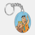 Barney Rubble and Fred Flintstone Keychain | Zazzle