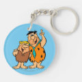 Barney Rubble and Fred Flintstone Keychain | Zazzle