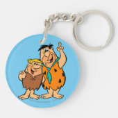 Barney Rubble and Fred Flintstone Keychain | Zazzle